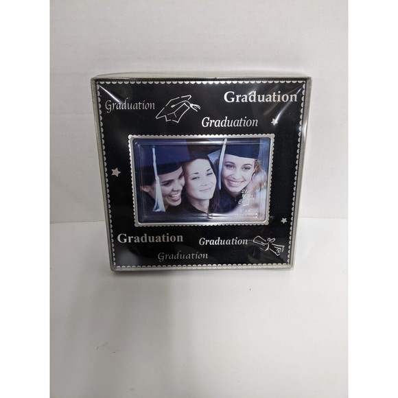 Unbranded | Accents | Nib Graduation Picture Frame Black Silver 6x4 ...